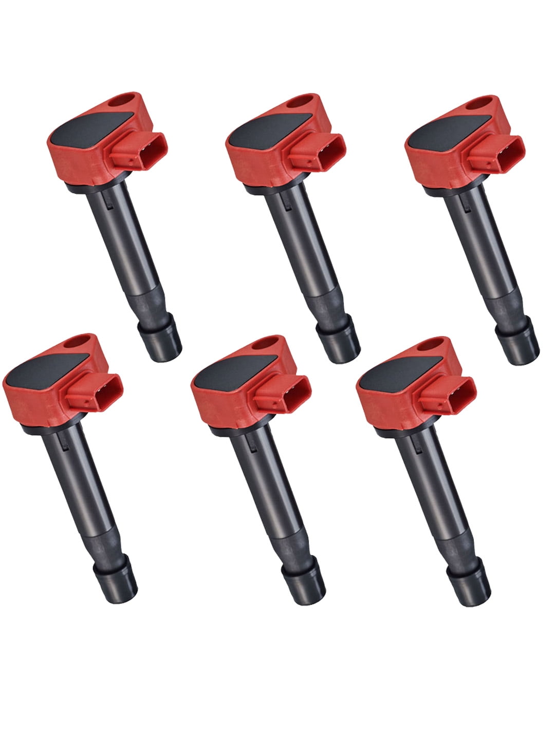 Set of 6 Red Color Ignition Coils Compatible with 2005-2008 Acura RL 3 ...