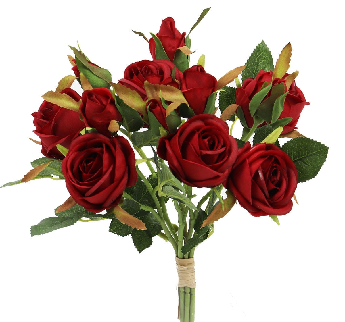 Set of 6 Red Roses Bouquet Artificial Flower - Walmart.com