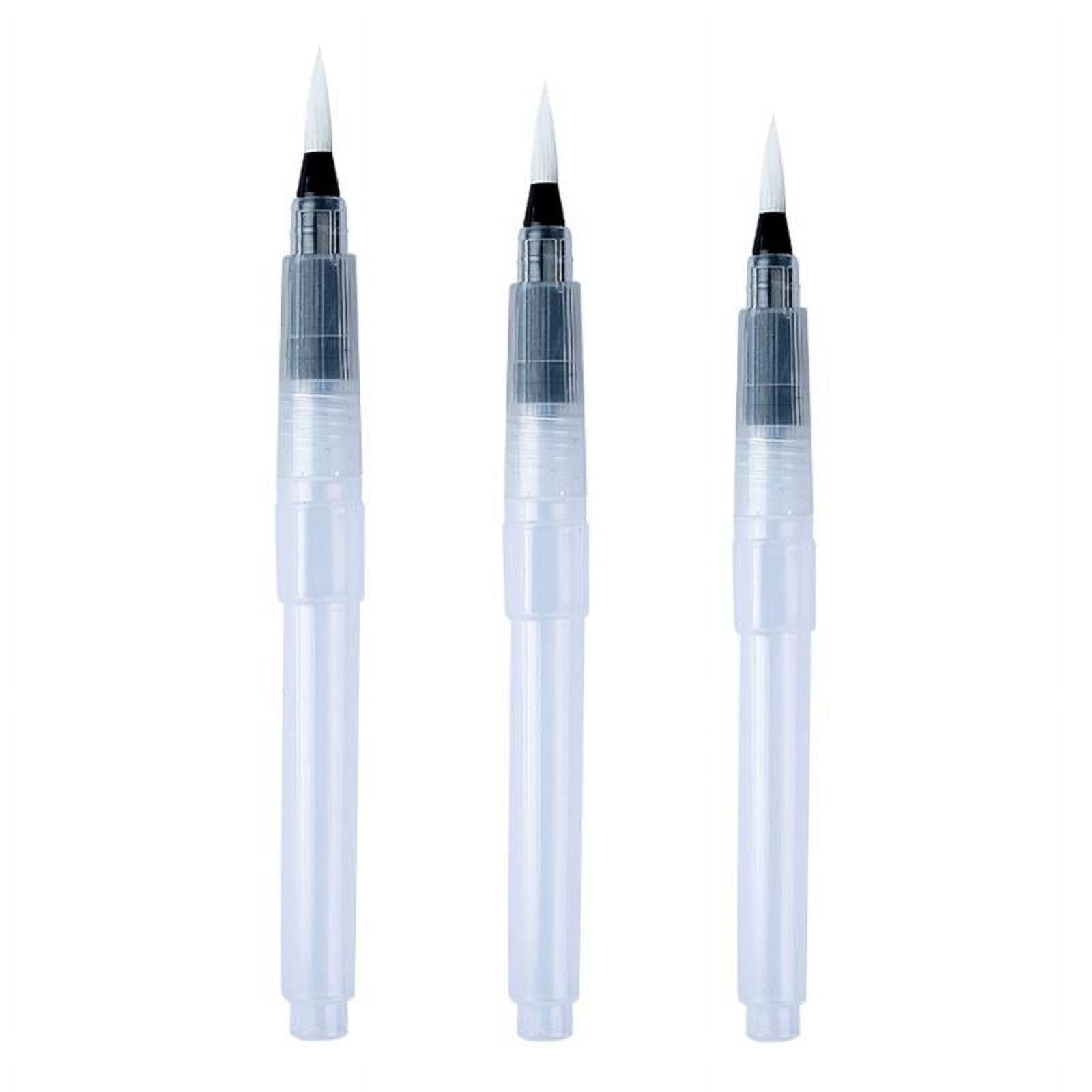 Set of 6 Refillable Paint Brush Fit for Watercolor Crayon Water-soluble ...