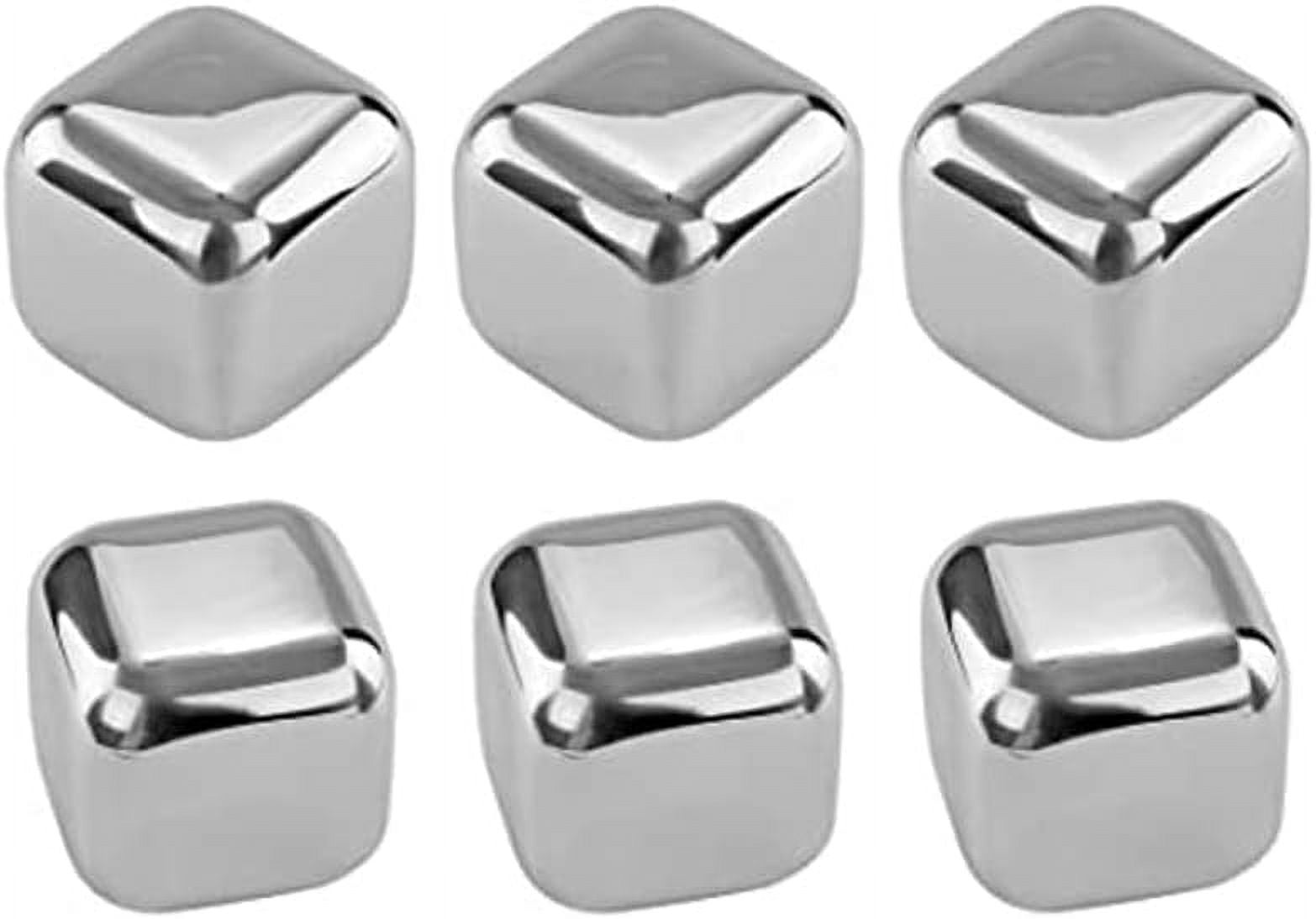 Set of 6 Reusable Stainless Steel Ice Cubes, Optimal Solution for Your ...