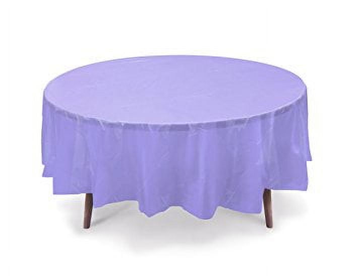 Set of 6 Round Plastic Table Covers for Birthdays, Parties, Picnics, or ...
