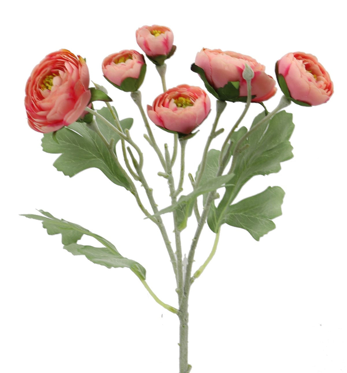 Set of 6 Salmon Pink Ranunculus Spray Artificial Flower - Walmart.com