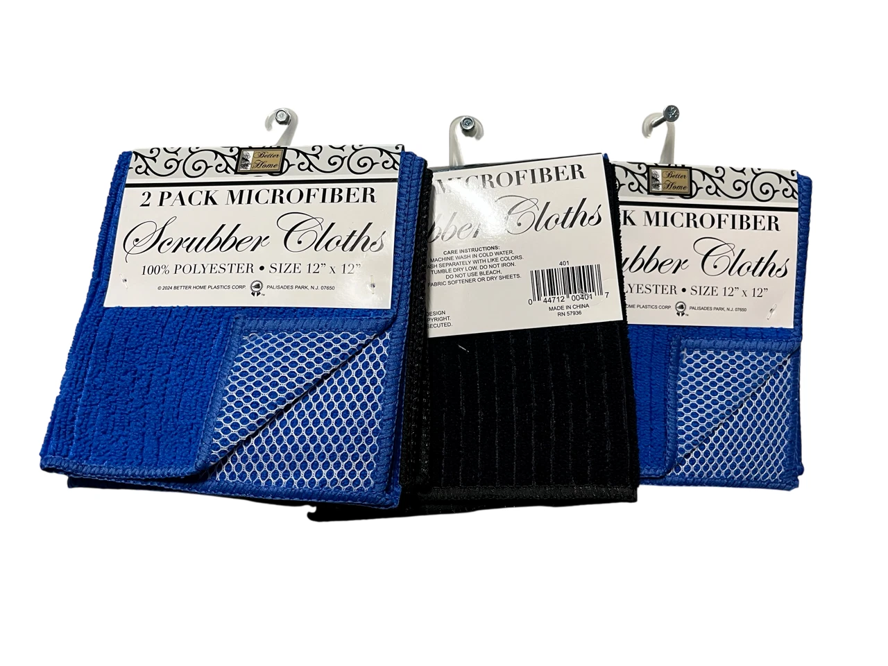 Set of 6 Scrubber Dish Cloths, Scrubbing Towels, Blue/Black - Walmart.com