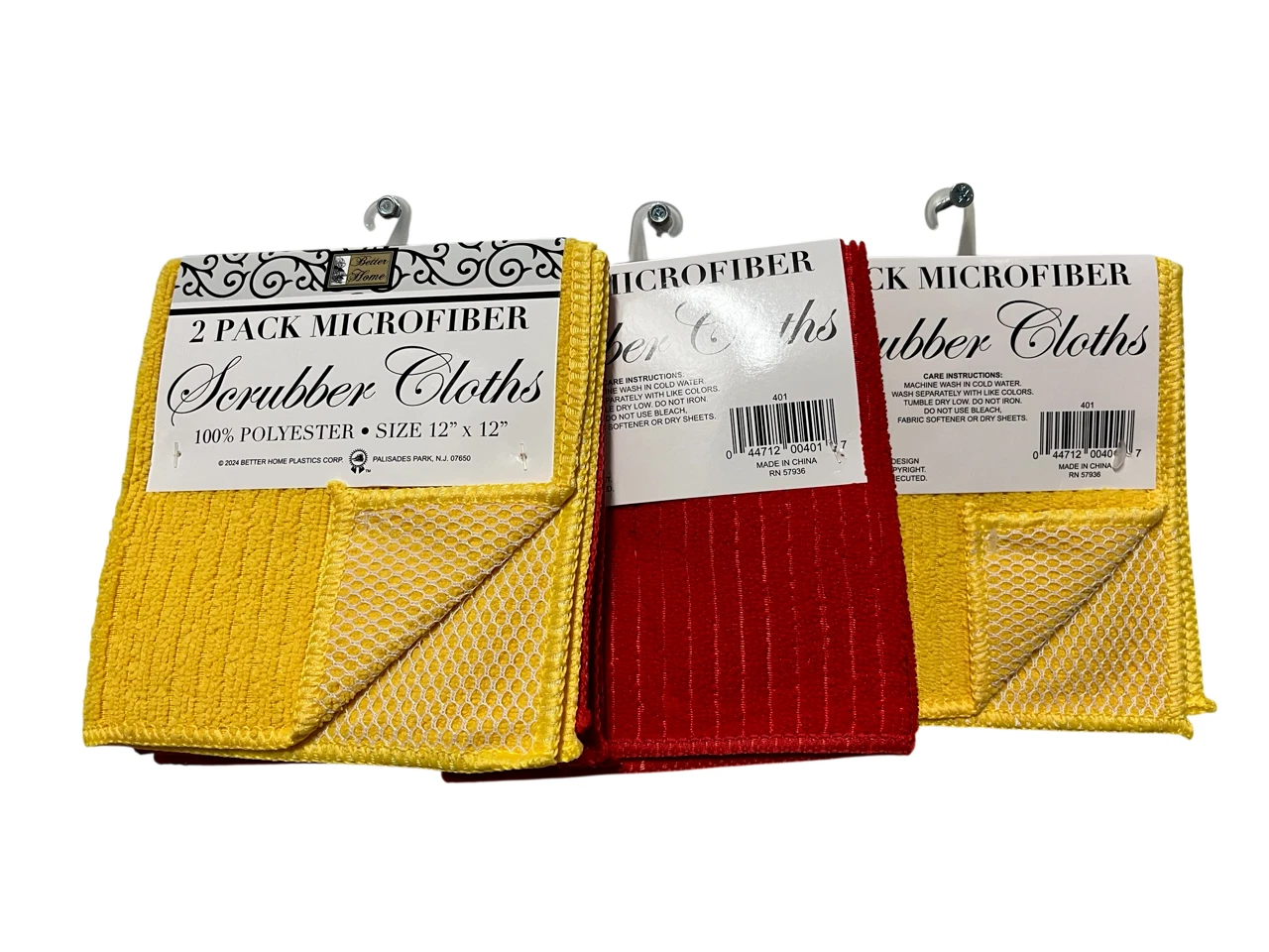 Set of 6 Scrubber Dish Cloths, Scrubbing Towels, Red/Yellow - Walmart.com