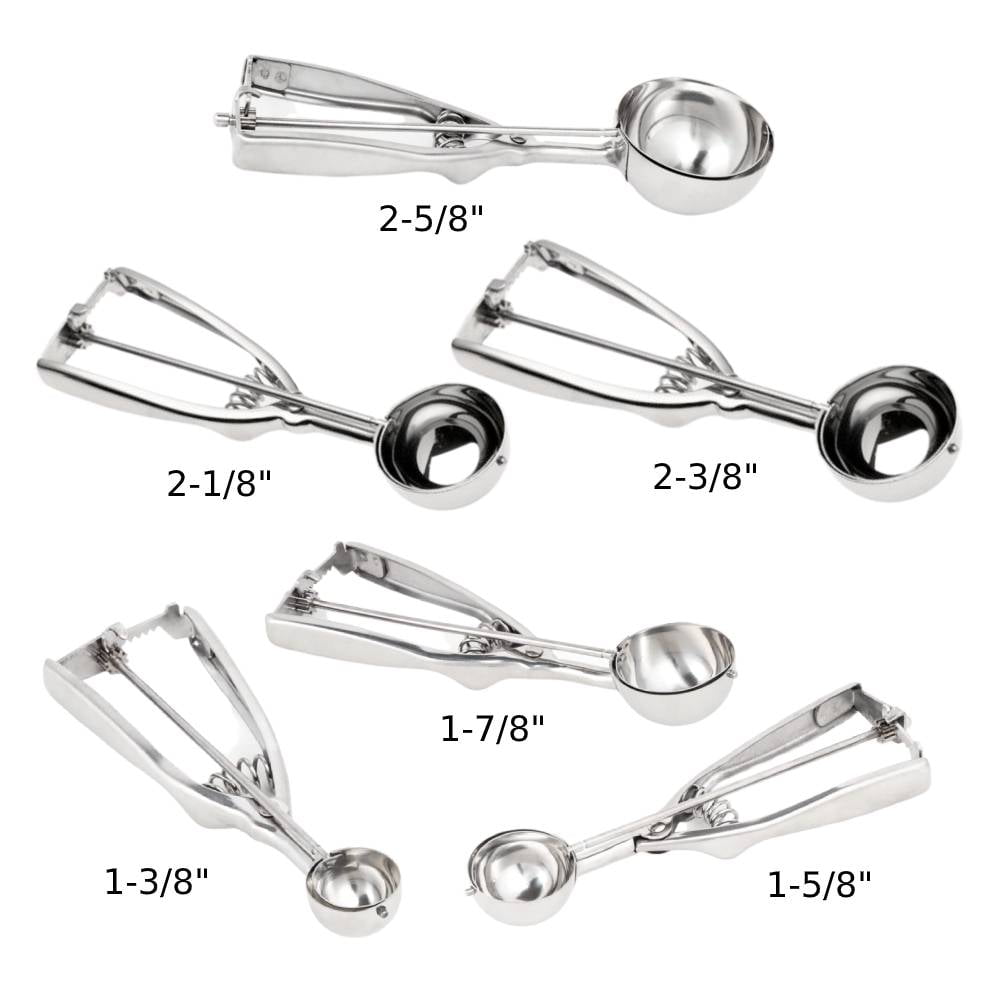 Fox Run Ice Cream Scooper Stainless Steel Spring Action Cookie Dough ...