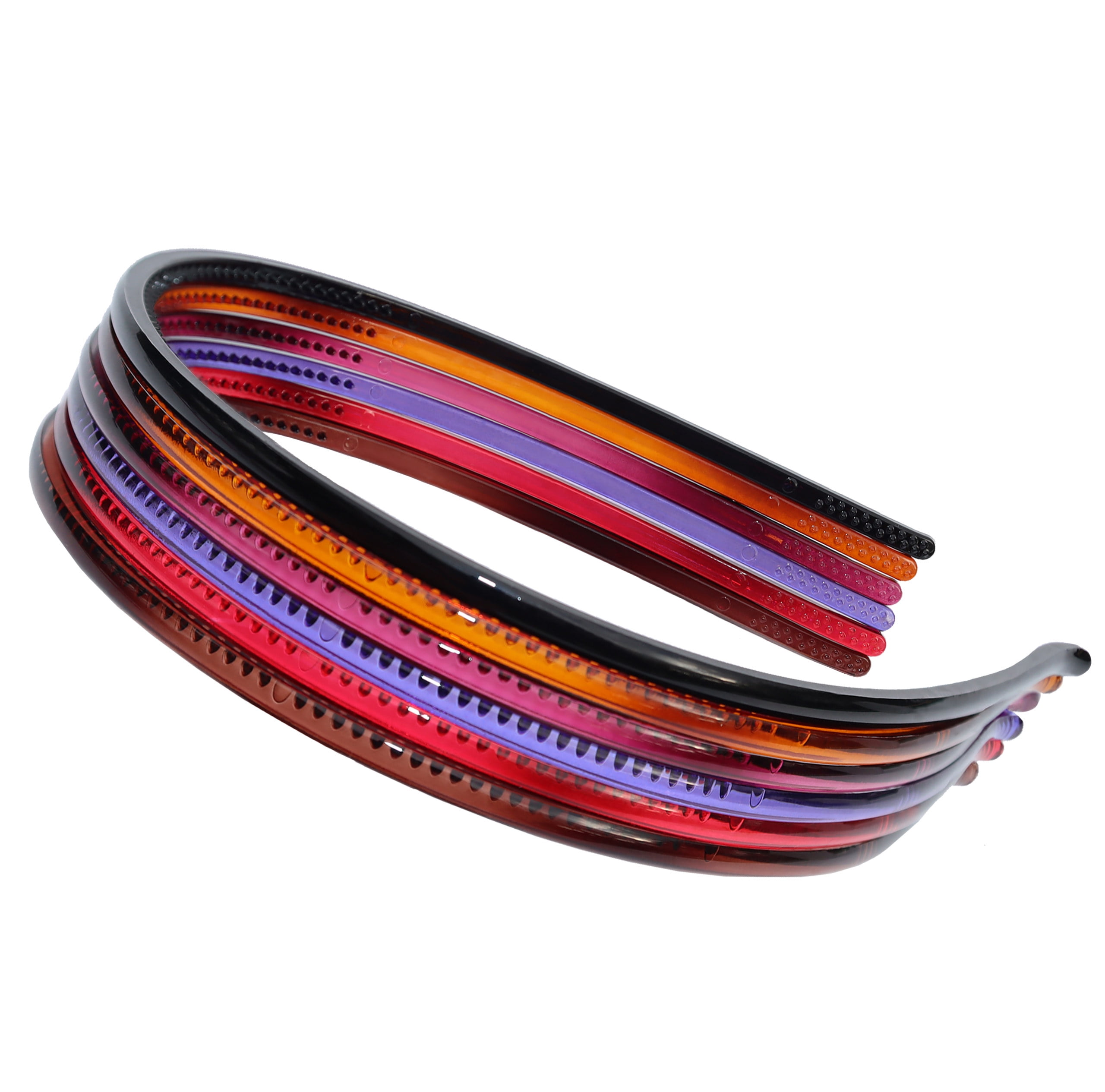 Set of 6 Skinny Headband -Teeth Comb Plastic Headbands for Women and ...