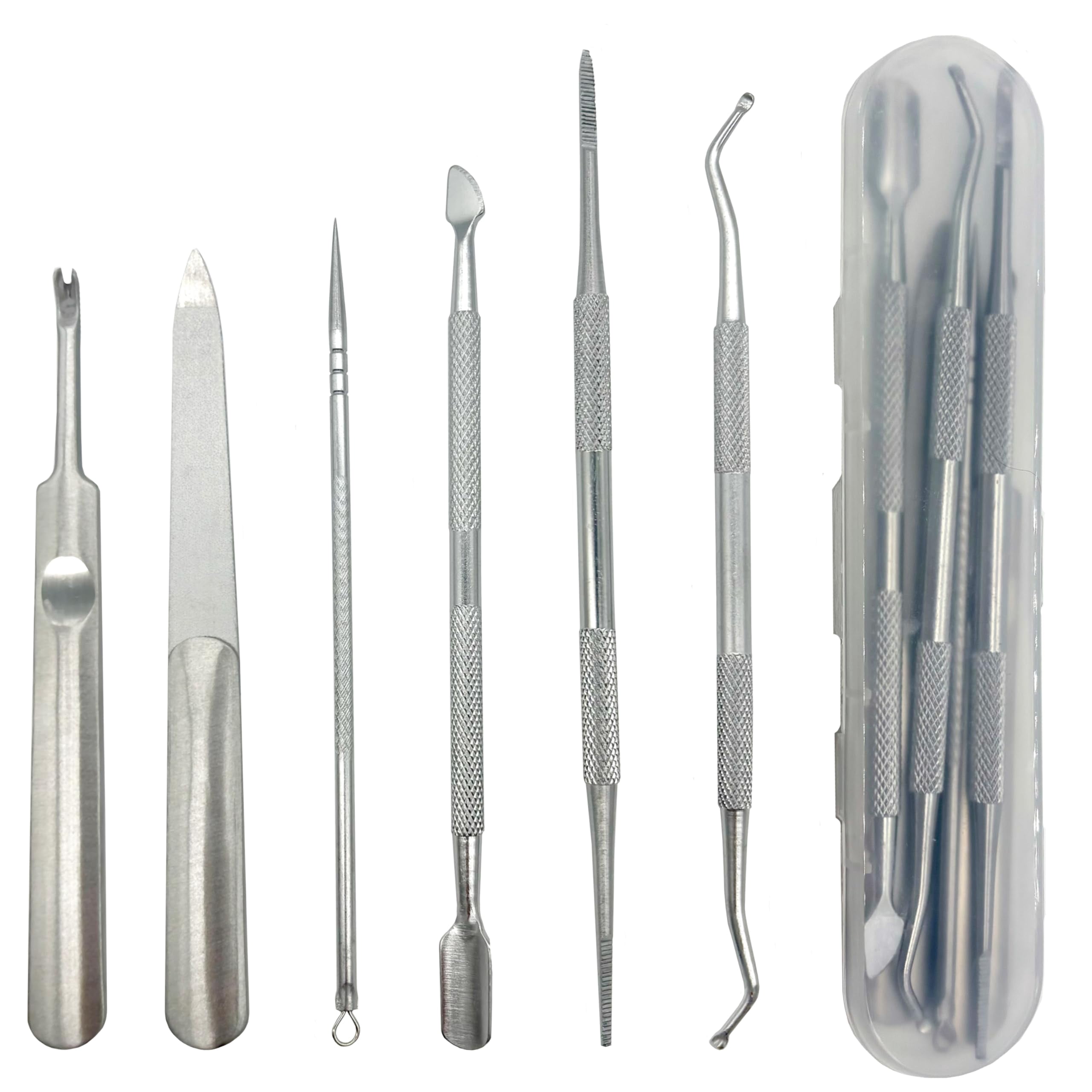Set of 6 Stainless Steel Ingrown Pedicure Toenail Tool Kit with File ...
