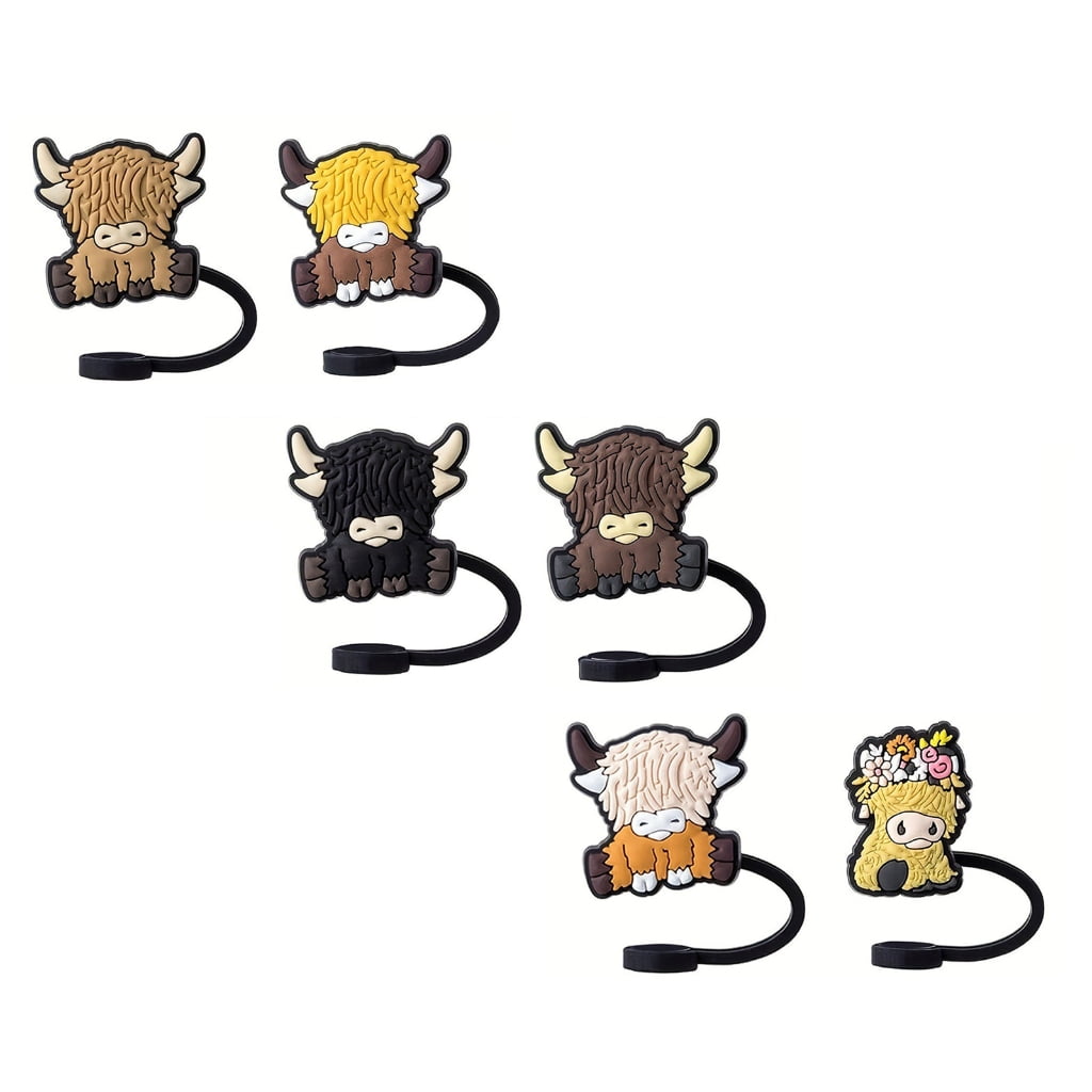 Set of 6 Straw Plug Decoration Lovely Straw Cover for Cups Practical ...