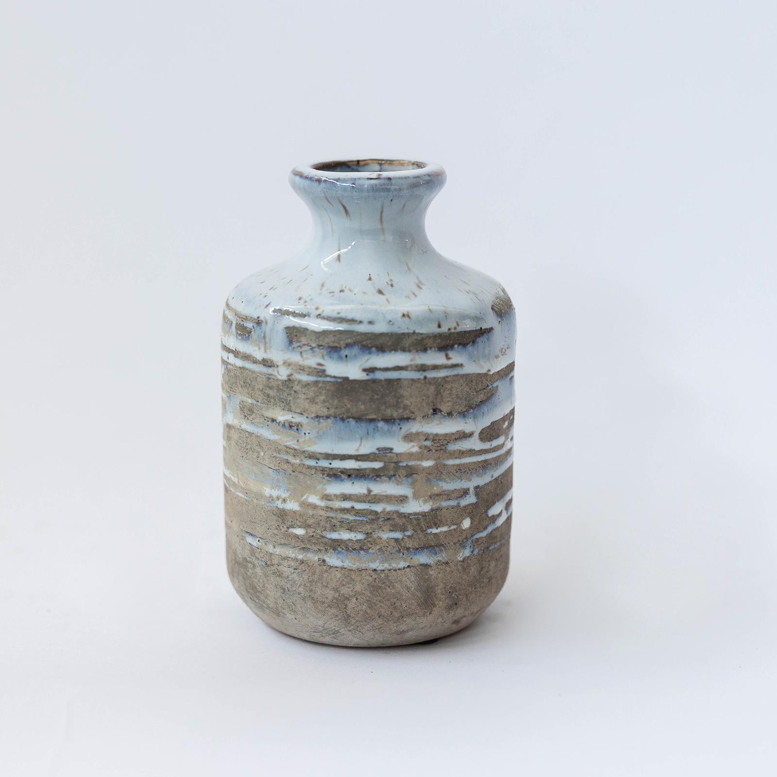 Set of 6 Striped Ceramic Jug Shaped Vase - Walmart.com