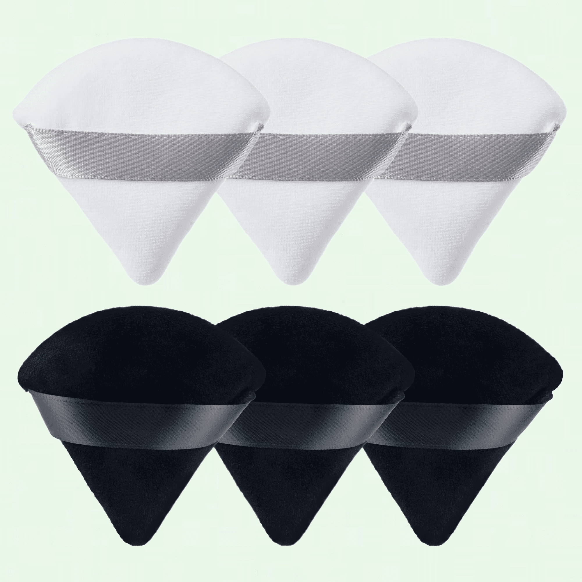 Set of 6 Triangular Face Puffs, 2.76 Inch, for Powder Application ...