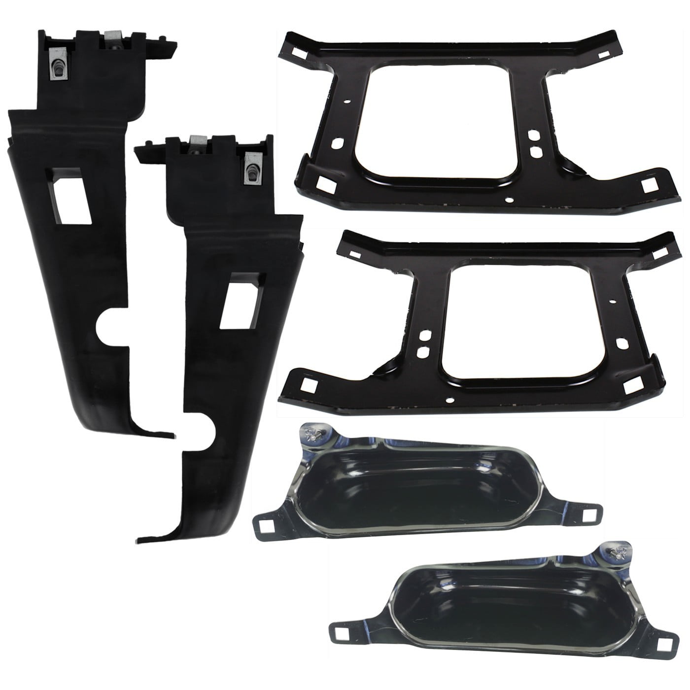 Set of 6 Upper Bumper Face Bar Brackets Retainer Mounting Braces for ...