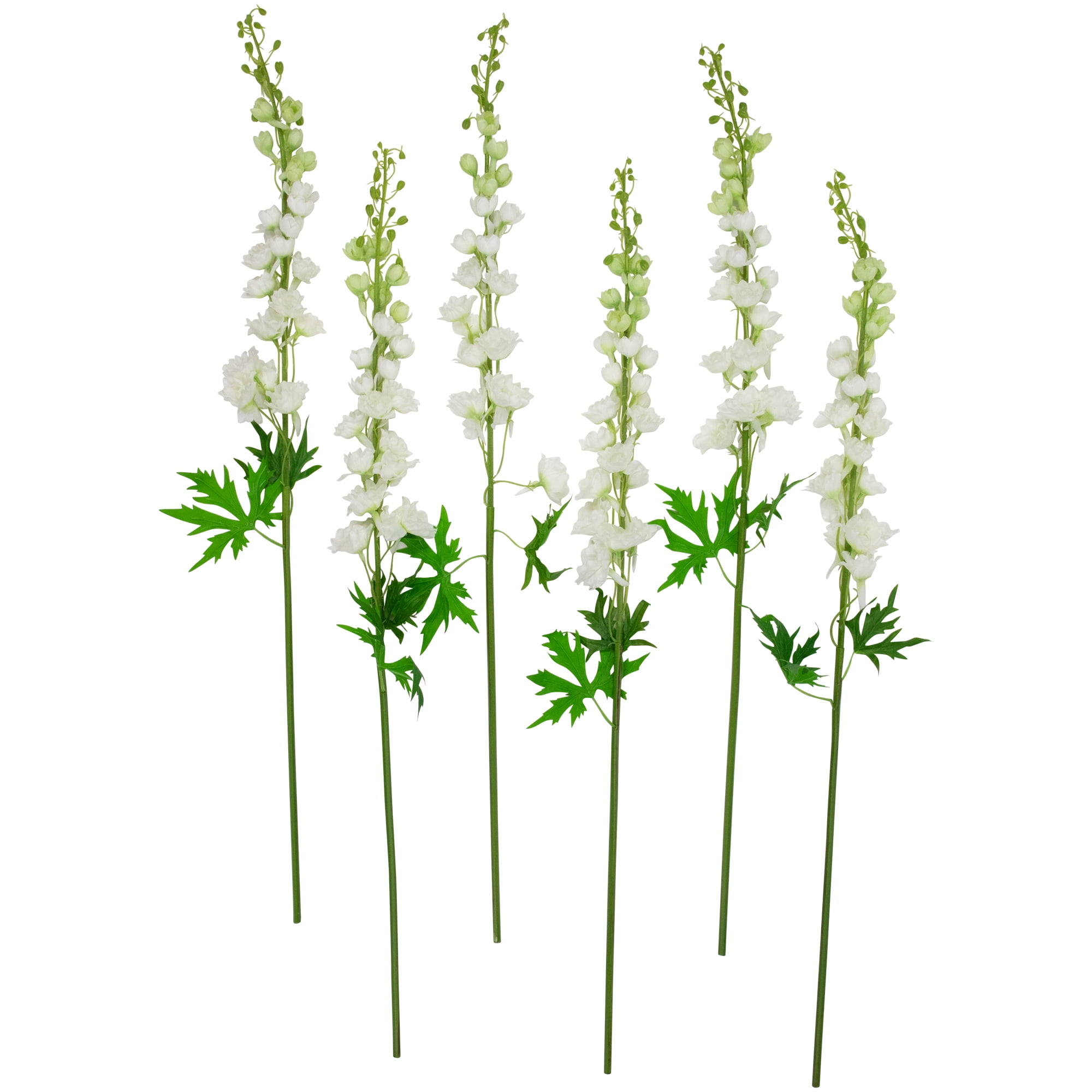 Set of 6 White Delphinium Artificial Floral Stems 40" - Walmart.com