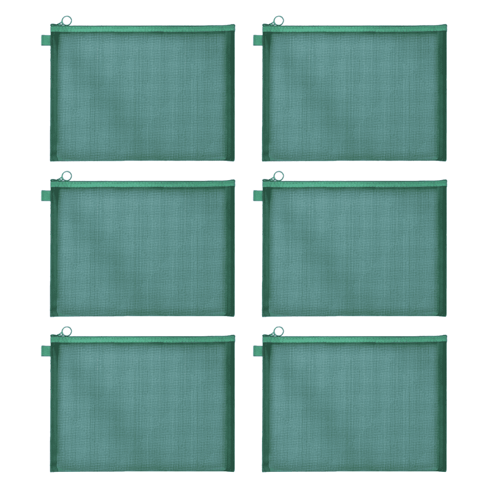 Set of 6 document organizers, Nylon, 33 x 24.5 cm, Green - Walmart.com