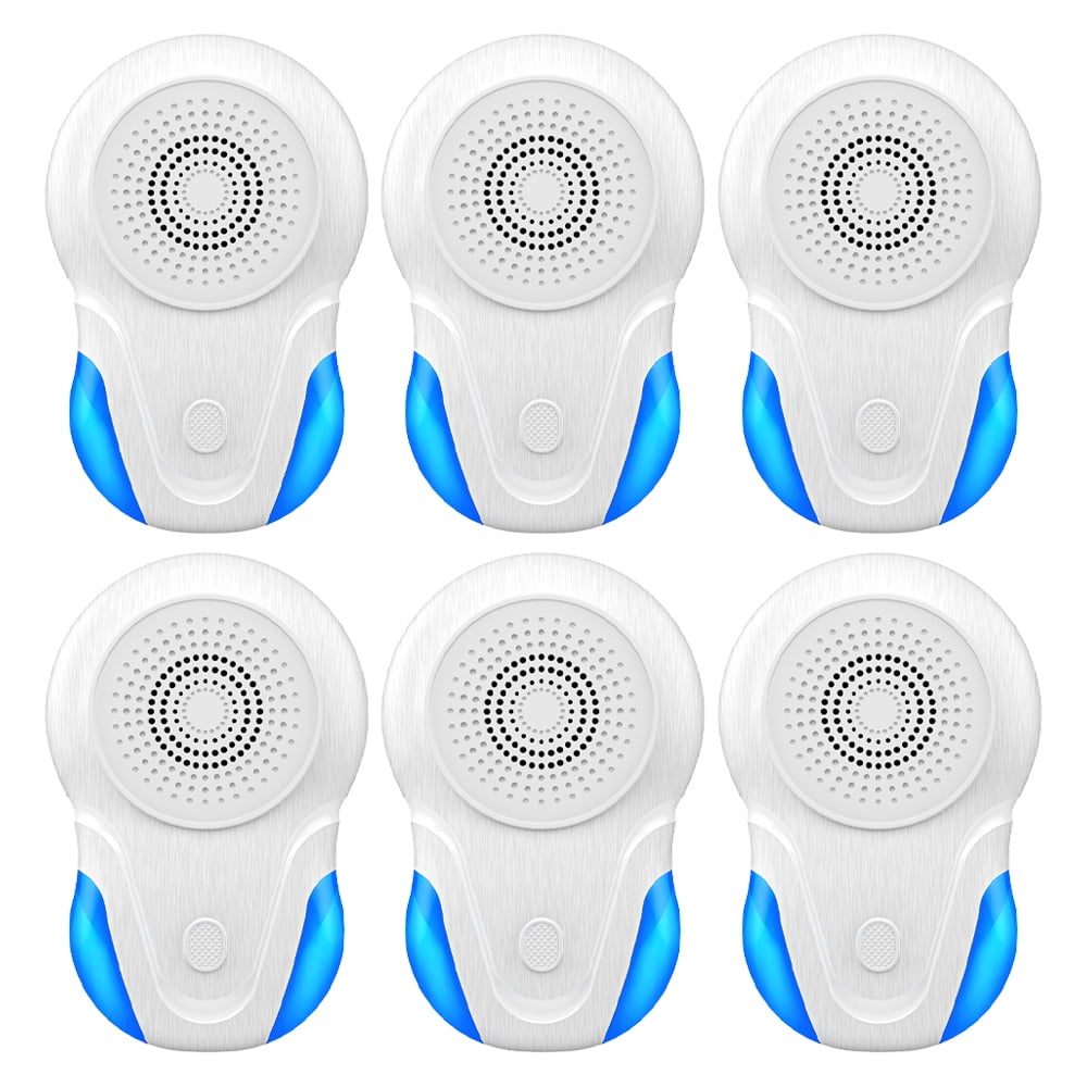 Set of 6 ultrasonic devices, Anti pests, White/Blue - Walmart.com
