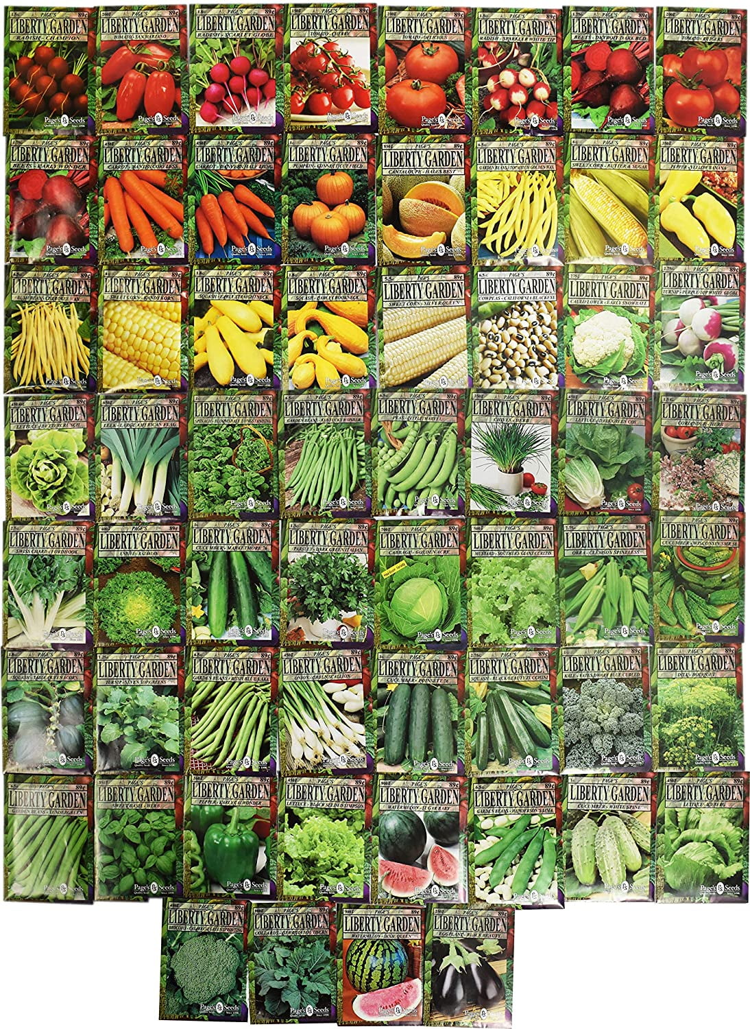 Set of 60 Premium Variety Herbs and Vegetables - Deluxe Garden Choices ...