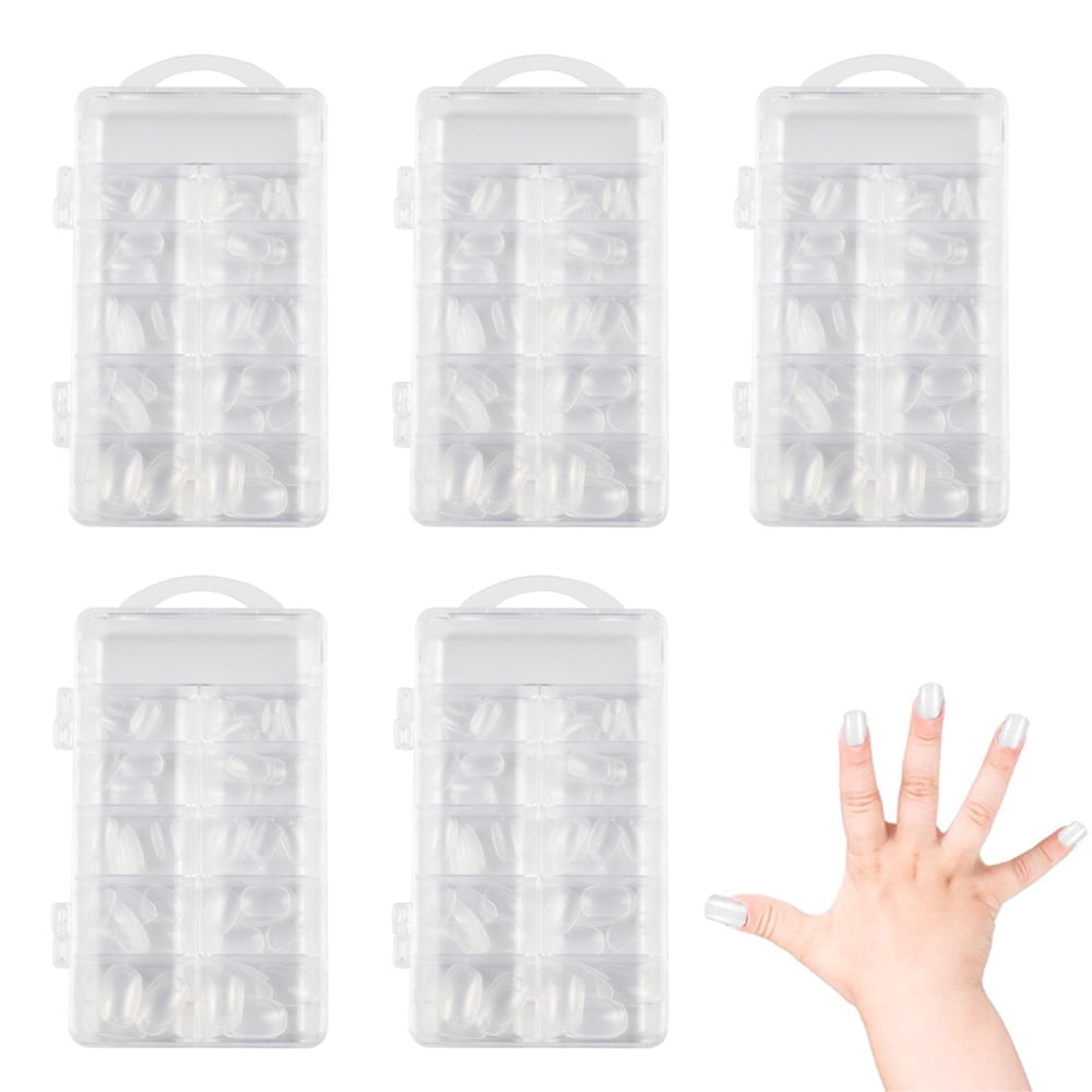 Set of 600 tips, ABS, Transparent - Walmart.com