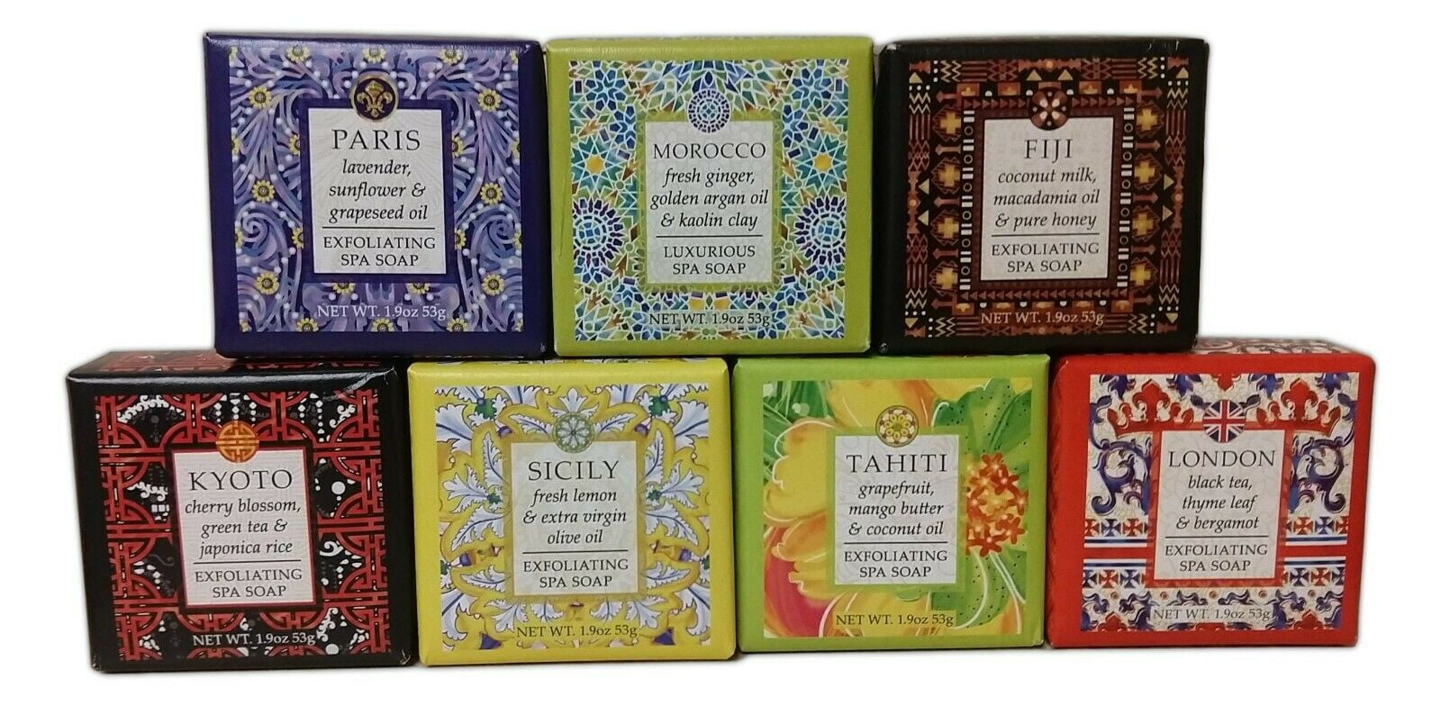 Greenwich Bay Shea Butter Soap Set, 7 Destination Soaps, 1.9 oz. Each ...