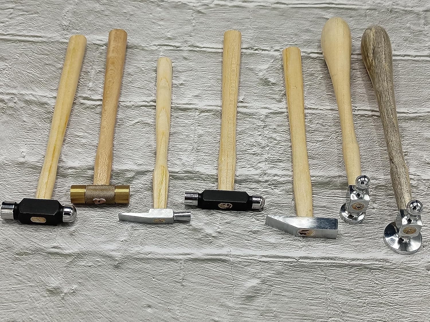 Set of 7 Jewelry Hammers, 2 Chasing Hammers, 2 Ballpeen Hammers, Brass ...