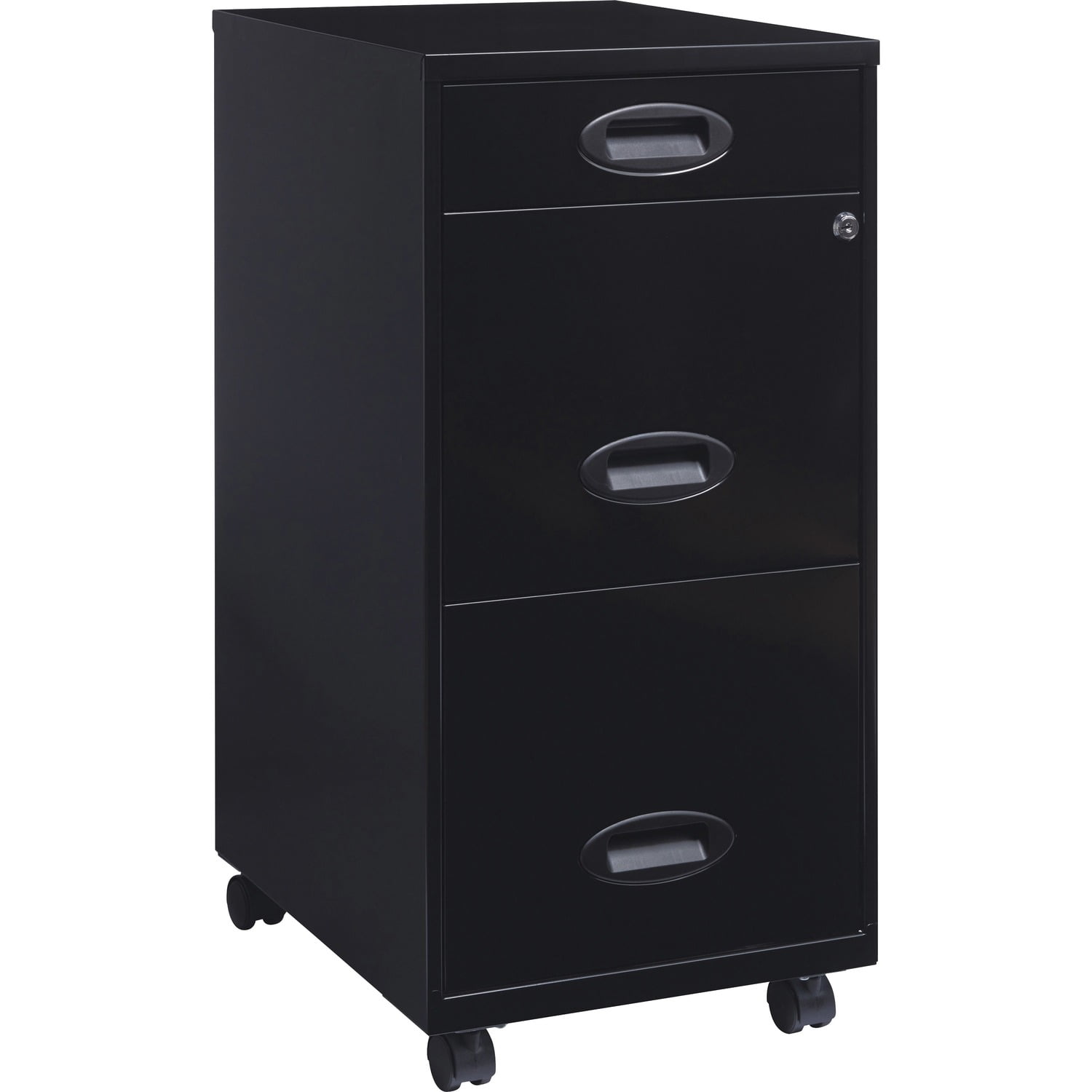 (Set of 7) Lorell 3 Drawers Vertical Metal Lockable Filing Cabinet ...