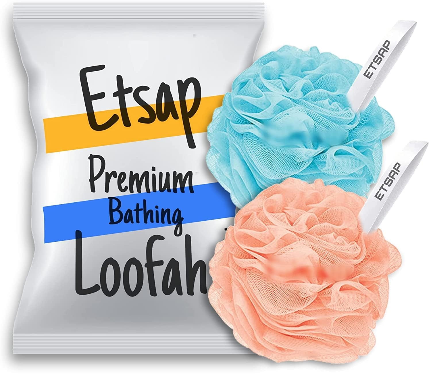 Set of 7 Natural Body Loofah for Bathing Organic Loofah with strep ...