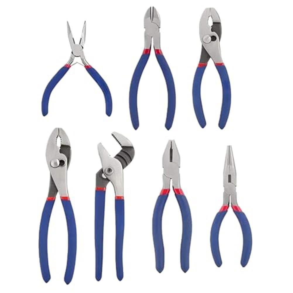 Set of 7 Pliers Long Nose Slip Joint Linesman Diagonal Pliers for DIY ...