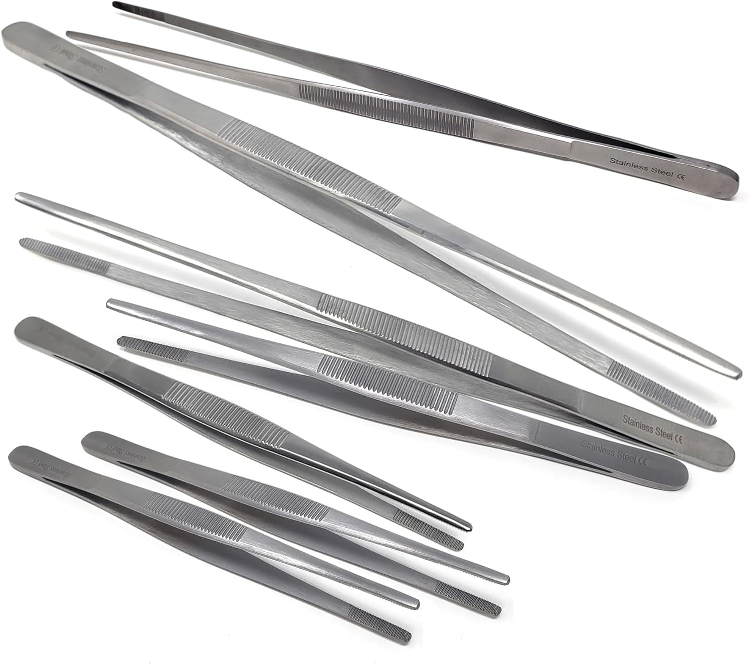 Set of 7 Thumb Tweezer Mulipurpose Forceps 4.5-12 inches. Blunt ...