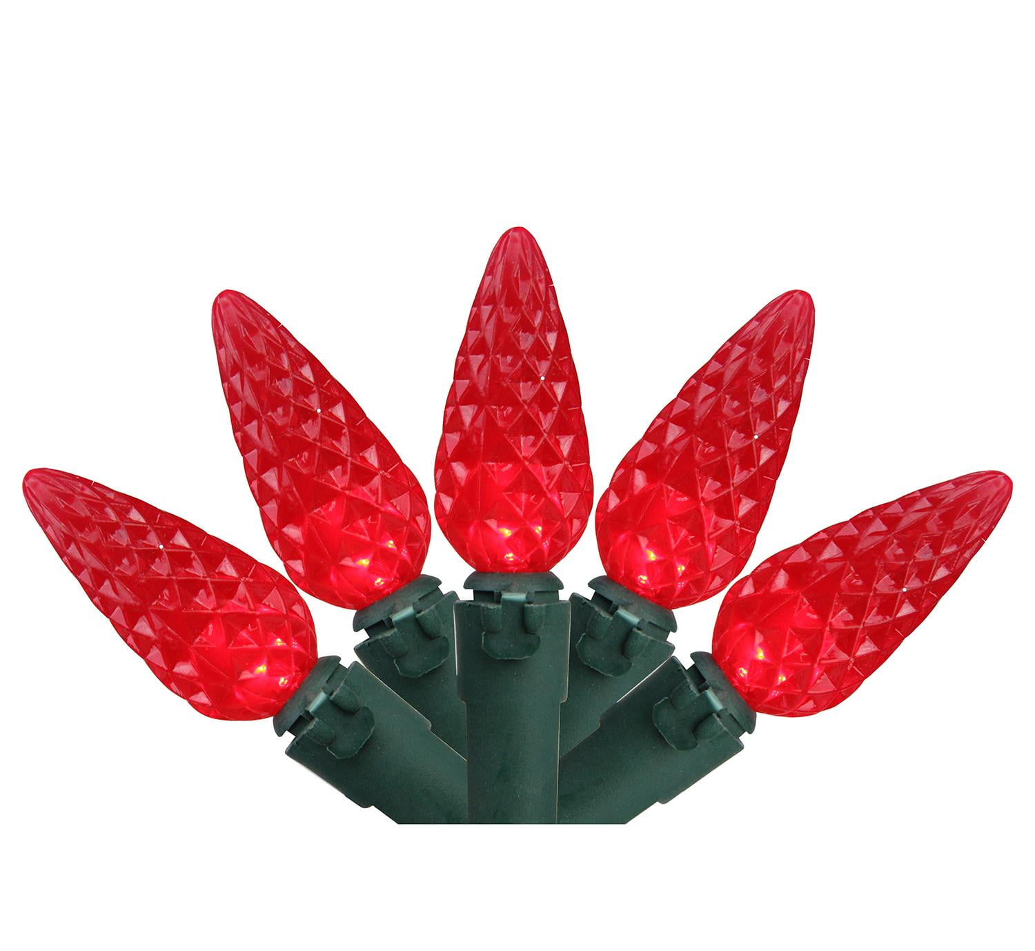 Set of 70 Red LED C6 Christmas Lights - Walmart.com