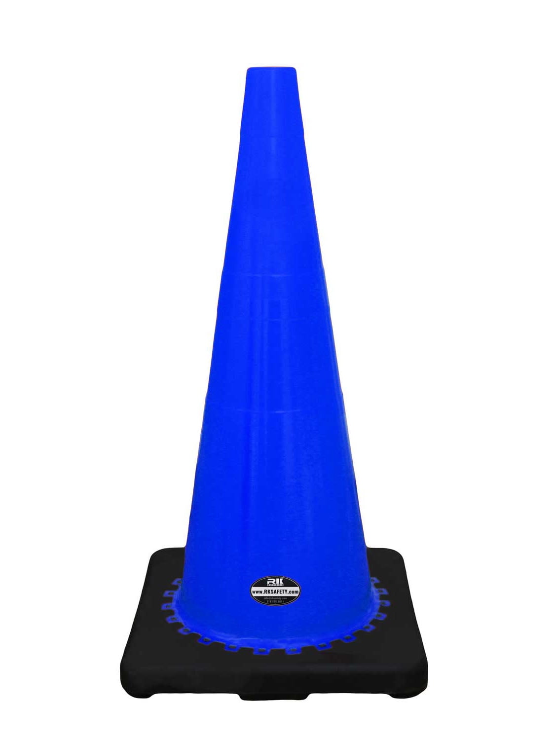 (Set of 8) 28" RK Blue Safety Traffic PVC Cones, Black Base - Walmart.com