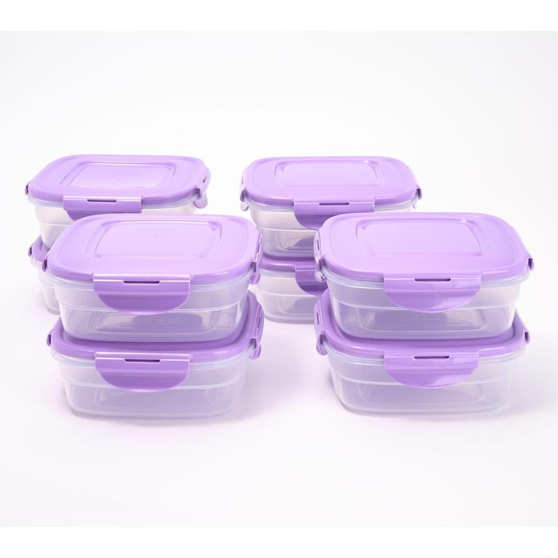 Set of (8) 3-Cup Nesting Square Containers - Walmart.com