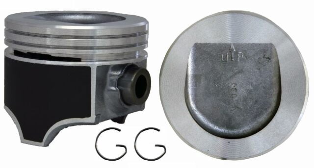 Set of 8 D Shaped Dish Top Hypereutectic Pistons for 85-90 GM 5.0L/307 ...