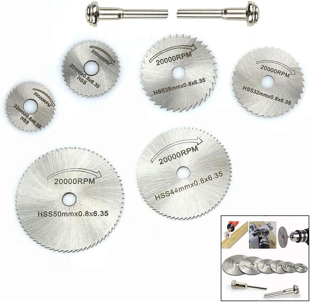 Set of 8 Dremel Cutting Disc Mini Diamond Cutting Disc, HSS Circular ...
