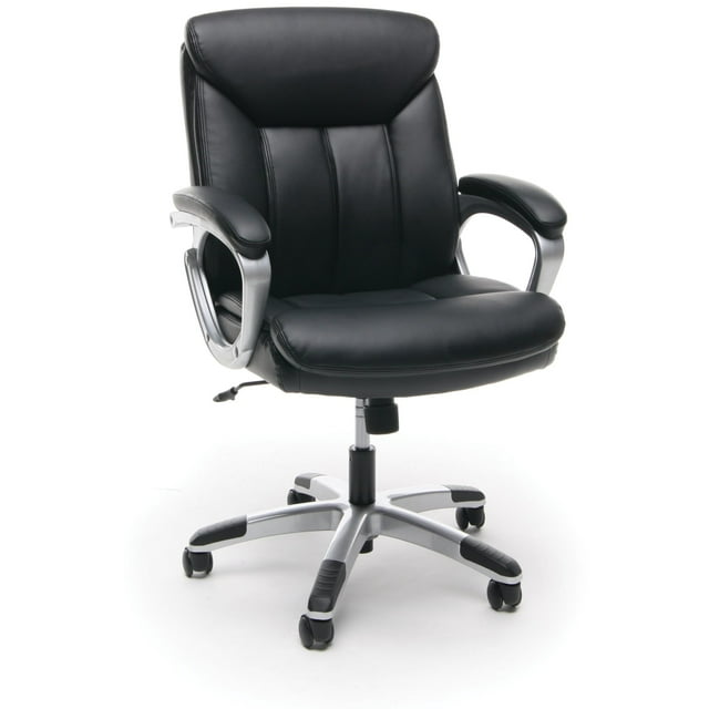 (Set of 8) Essentials by OFM ESS-6020 Executive Leather Swivel Office ...