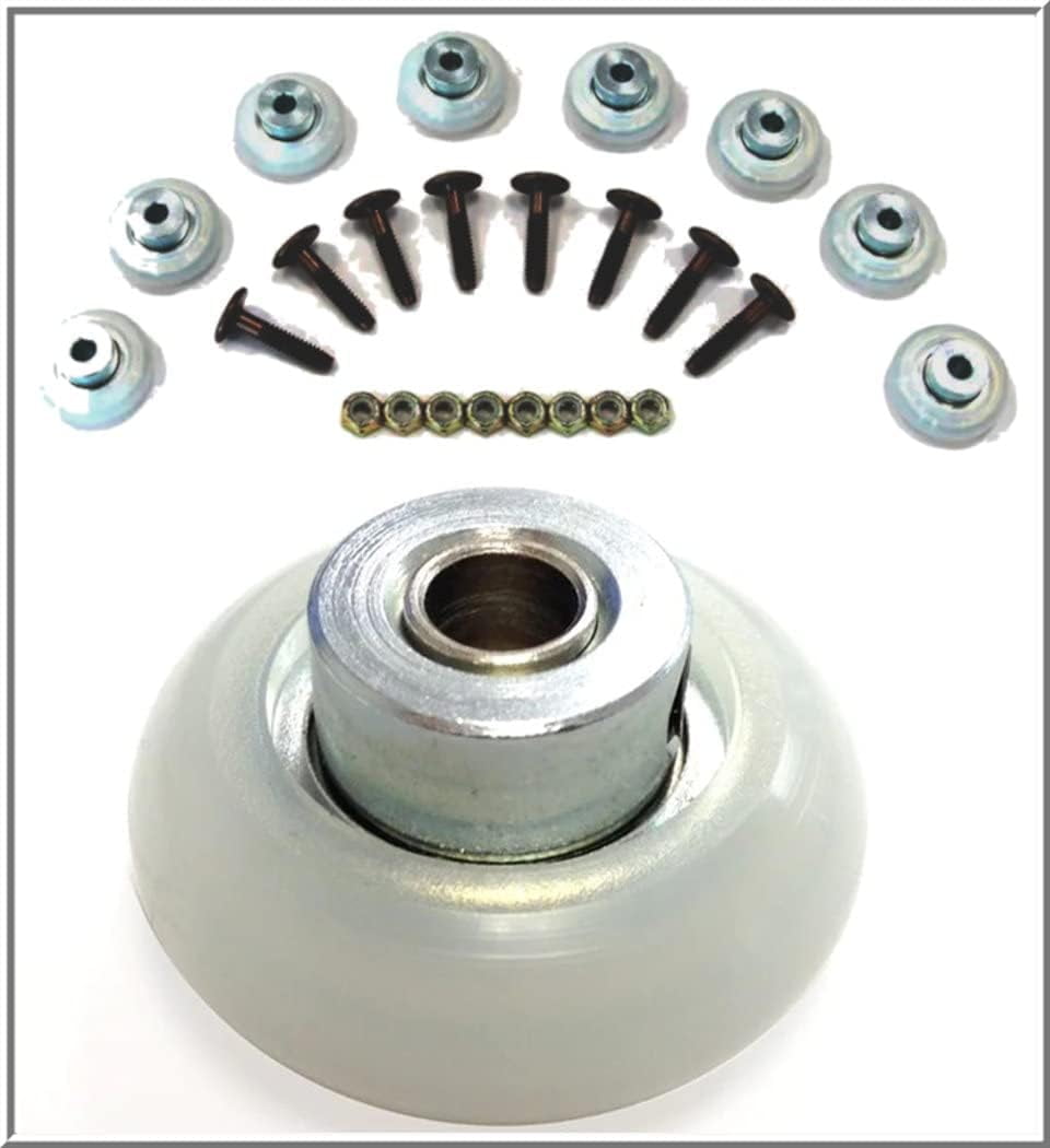 (Set of 8) Fast Track Machine Compatible Replacement Wheel and Screw ...