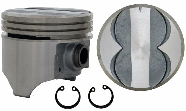 Set of 8 Flat Top Pistons (w/ 4 valve reliefs) for 68-71 Chrysler 5.6L ...