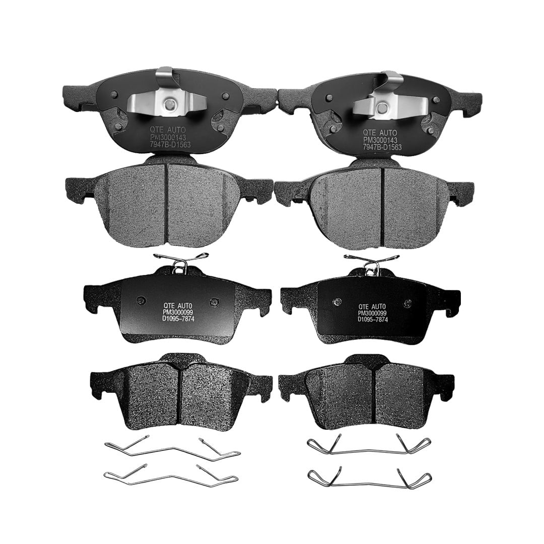 Set of 8 Front 7947B-D1563-Rear D1095 7874 Ceramic Brake Pad Kit For ...