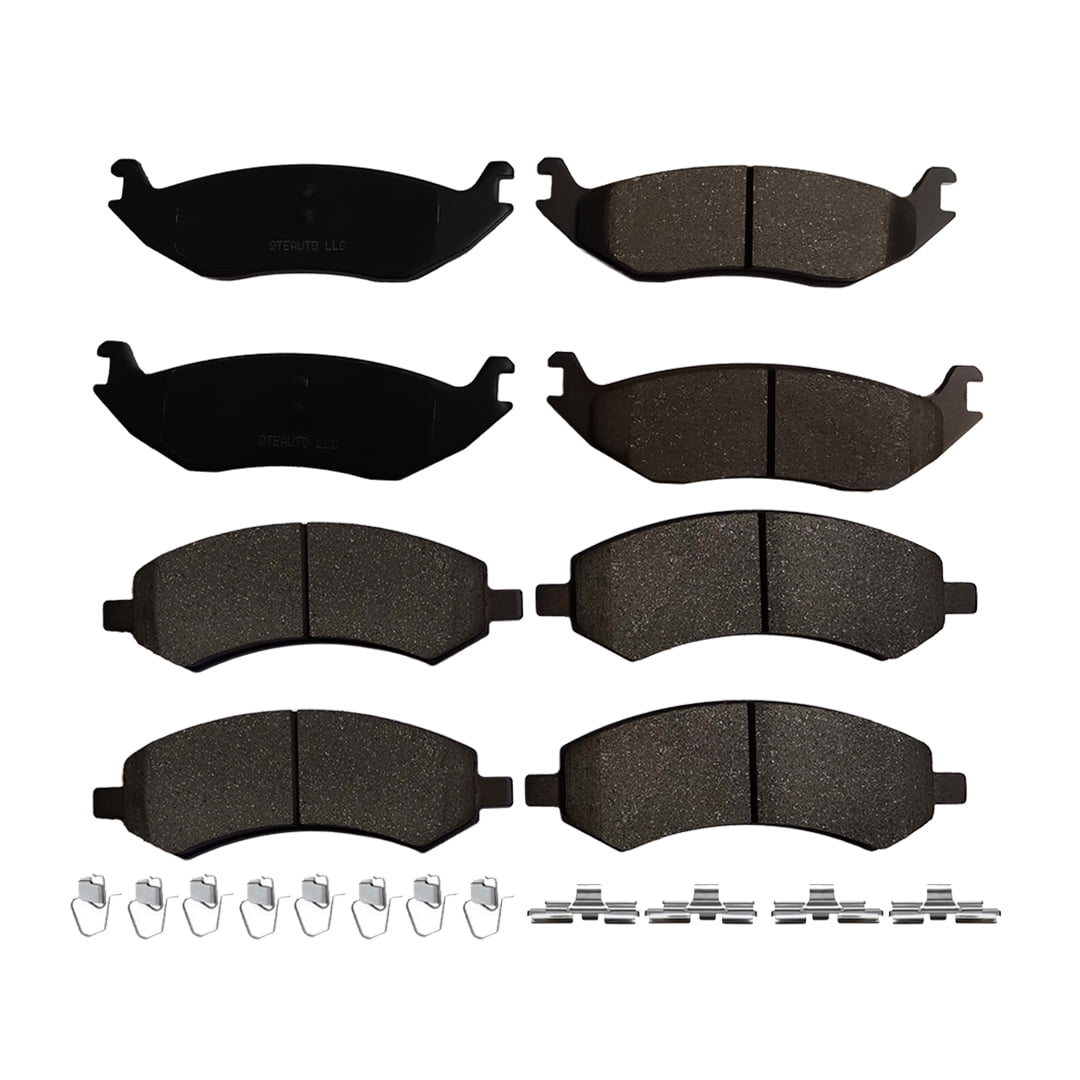Set of 8 Front-Rear Ceramic Brake Pad Kit For 2007-2009 Chrysler Aspen ...