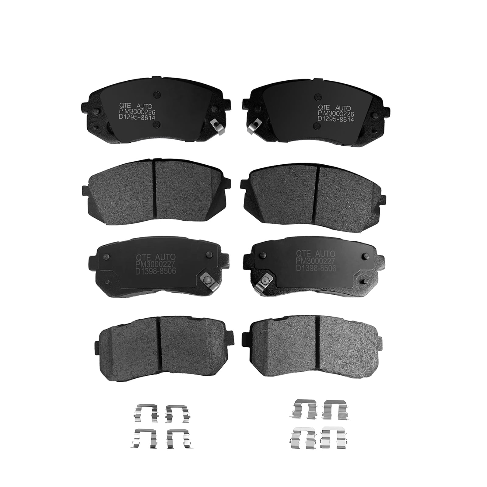 Set of 8 Front-Rear Ceramic Brake Pad Kit For 2010-2017 Hyundai Tucson ...