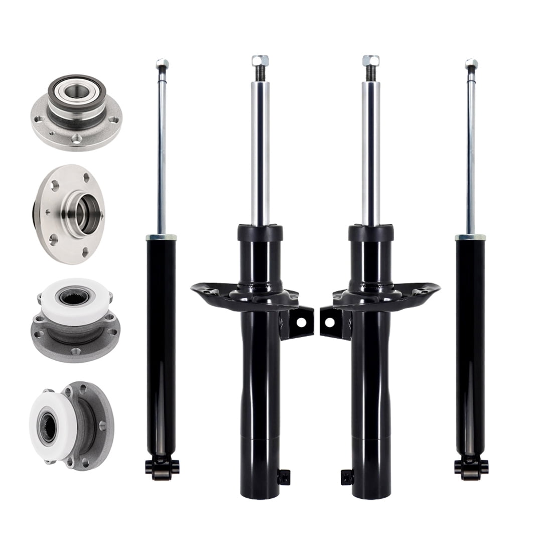 Set of 8 Front Suspension Strut Assembly-Wheel Hub Bearing Assembly ...