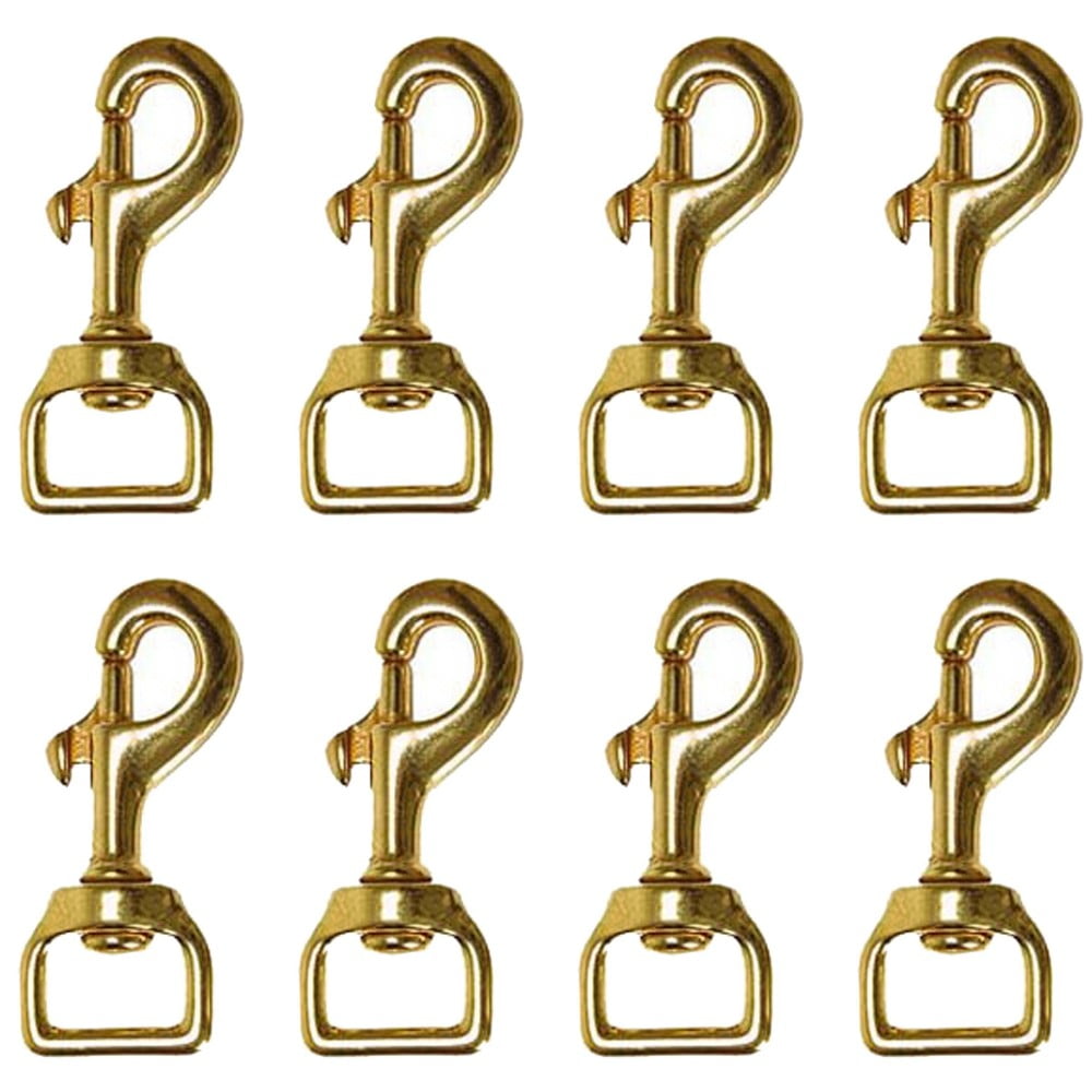 Set of 8 Hilason Swivel Eye Bolt Snap Clip Hooks Solid Brass - Walmart.com