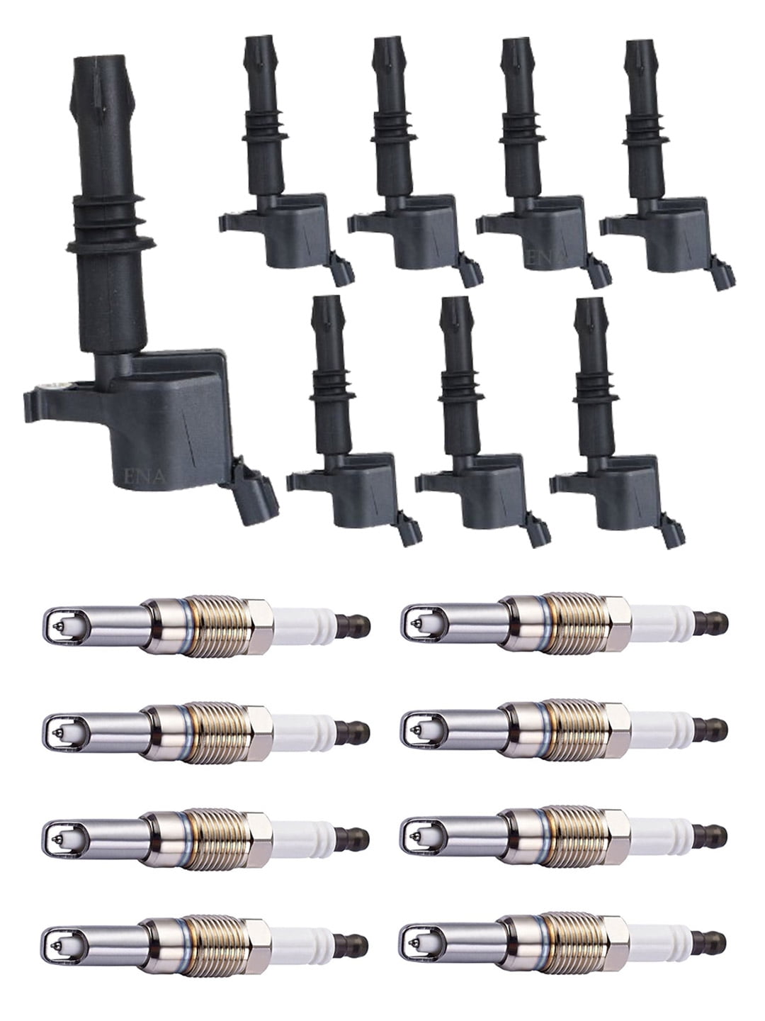 Set of 8 ISA Ignition Coils & 8 ISA Brand Spark Plugs Compatible with ...