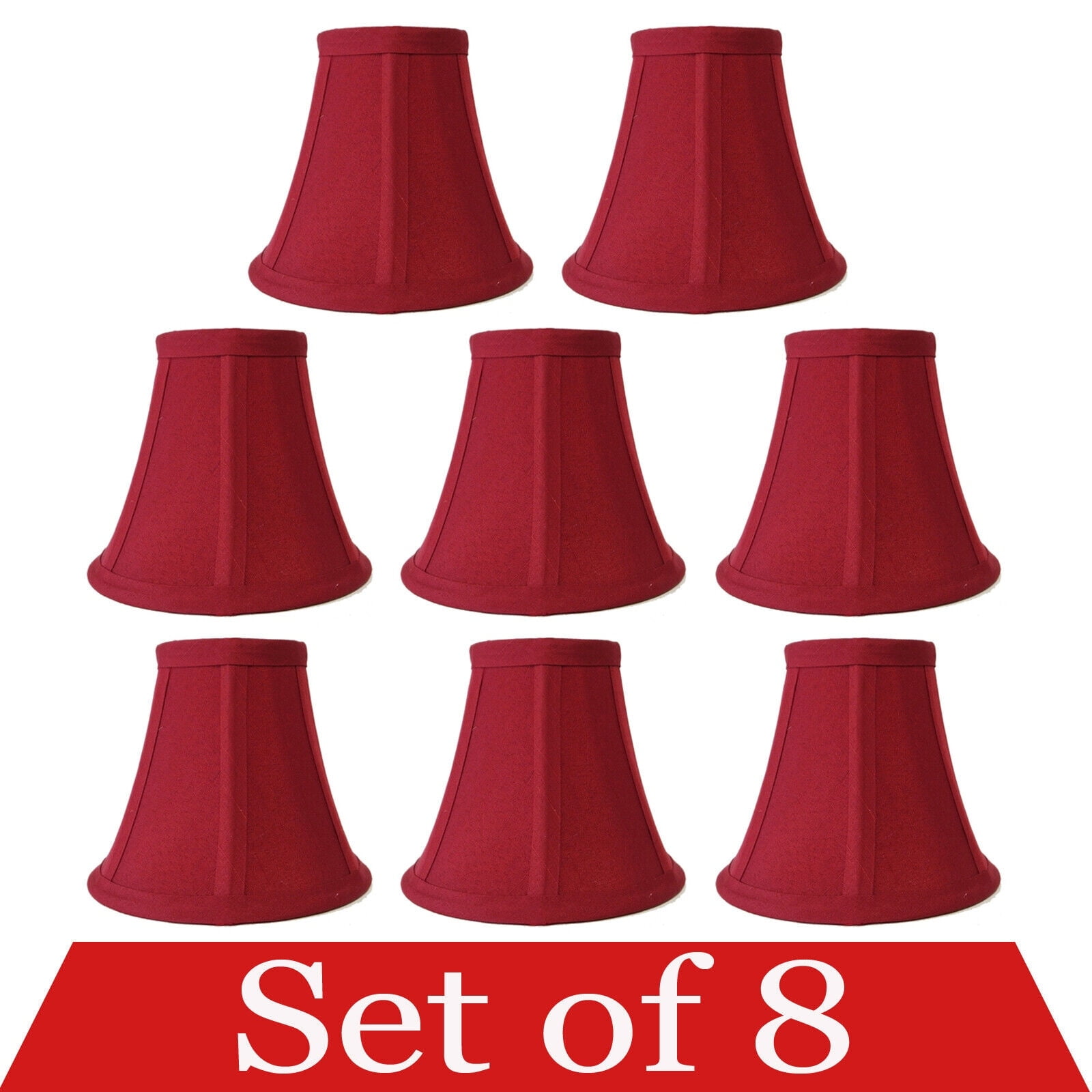 Set of 8 Mini Bell Candelabra Lamp Shade for Chandelier, 3x6x5in (Clip ...