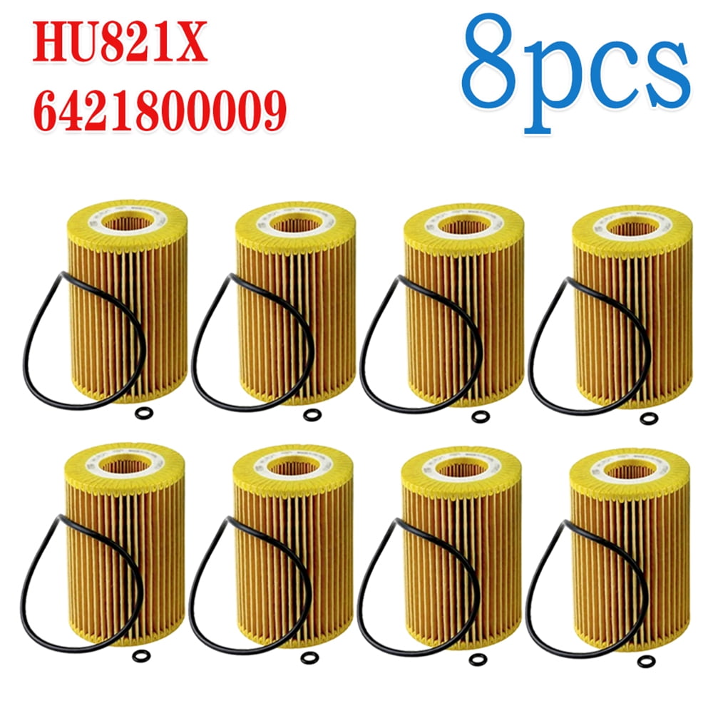 Set of 8 Oil Filter Kits HU821X For Mercedes Dodge Sprinter Jeep Grand ...