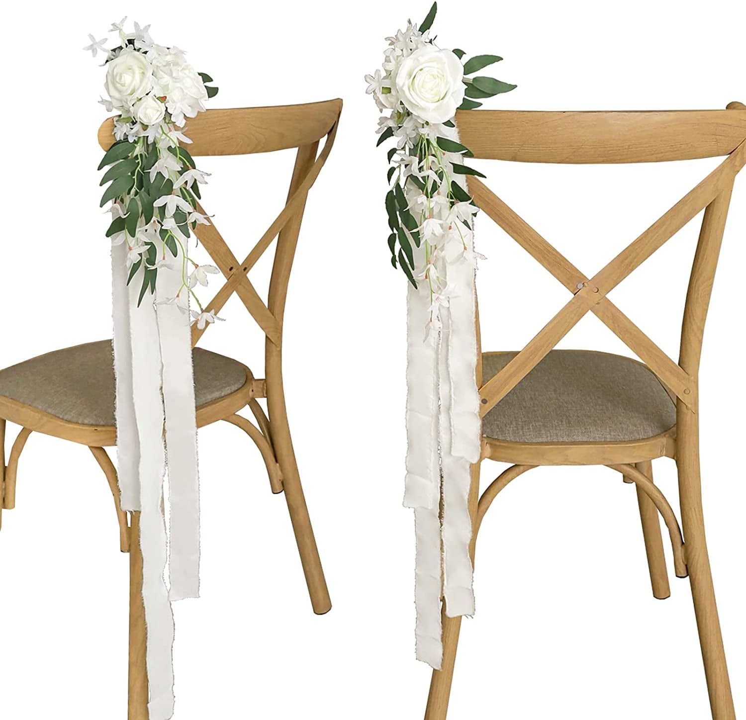 Set of 8 Pew Flowers for Wedding Ceremony Chair Decorations Bench ...