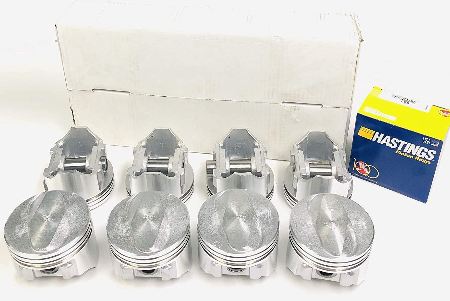 Set of (8) Pistons and matching rings compatible with 1970-72 Chevy 402 ...