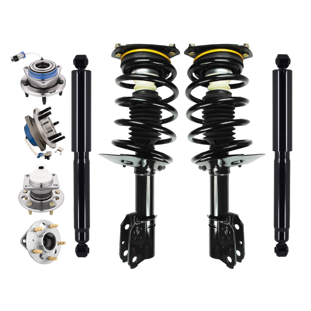 Set of 8 Quick Complete Strut-Coil Spring-Wheel Hub Bearing-Shock For ...