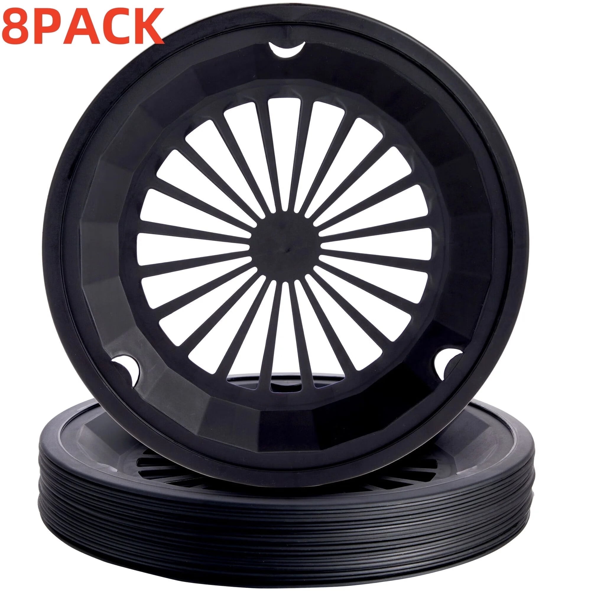 Set of 8 Reusable Plastic Paper Plate Holders,Snap-In Grooves for 9 ...