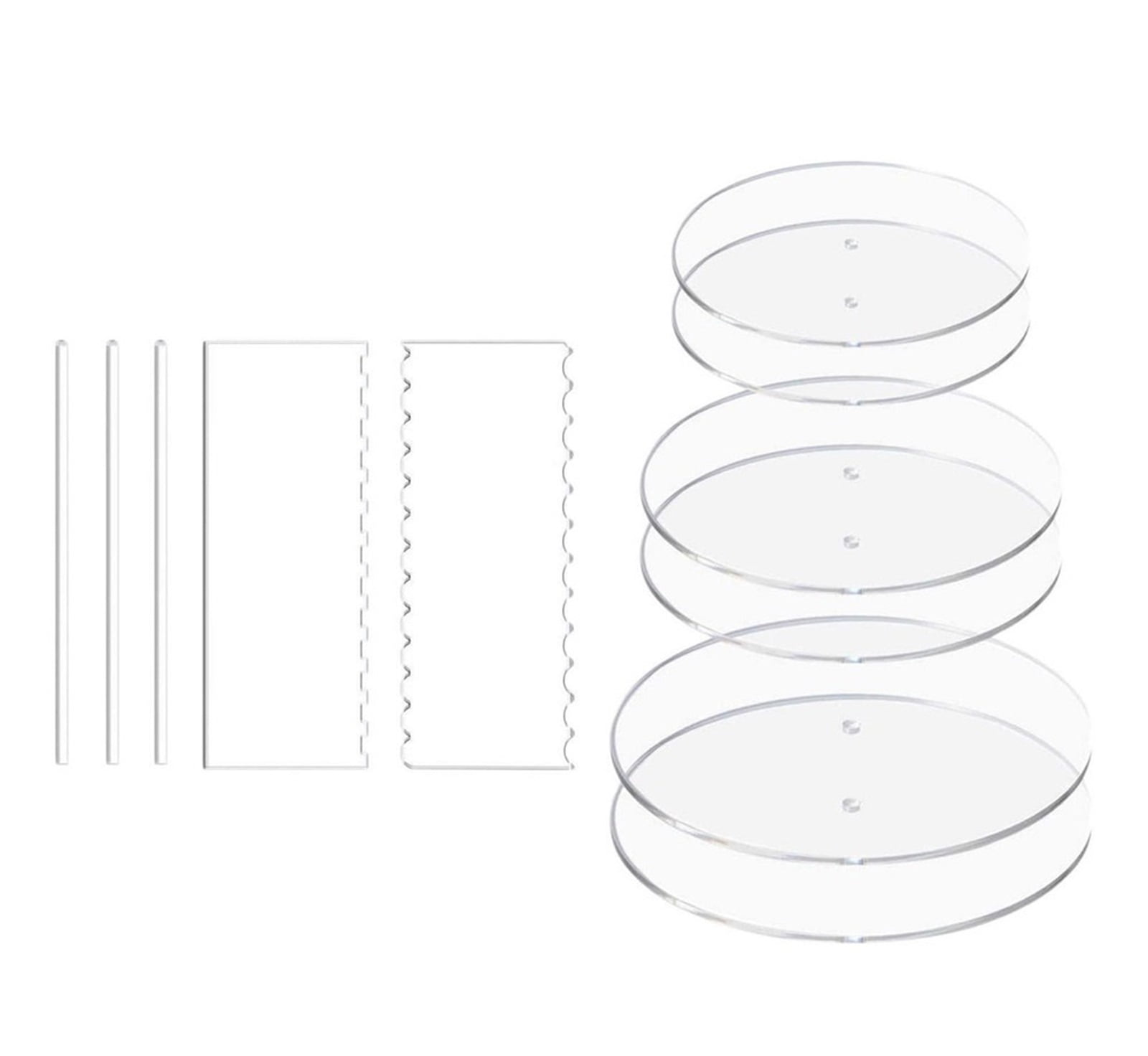 Set of 8 Round Acrylic Cake Discs - Walmart.com