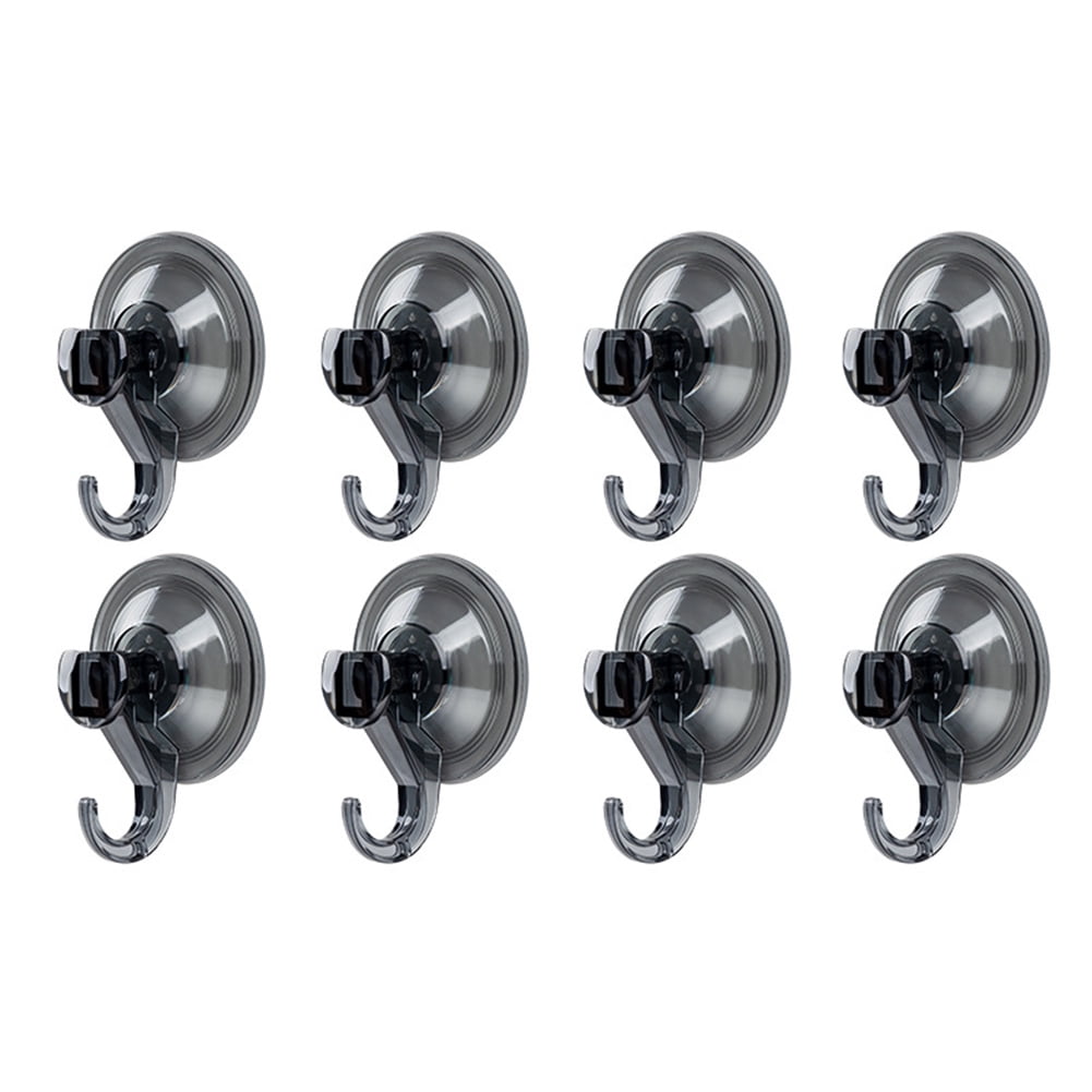 Set of 8 Versatile Wall-Mounted Suction Hooks Waterproof No Punching ...
