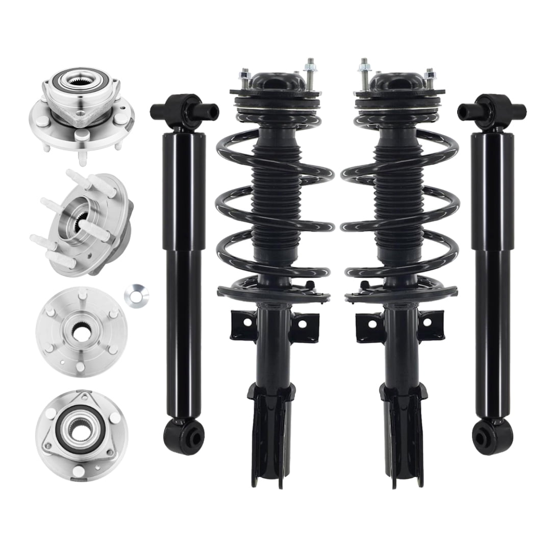 Set of 8 Wheel Hub Bearing Assembly-Quick Complete Strut-Shock Absorber ...