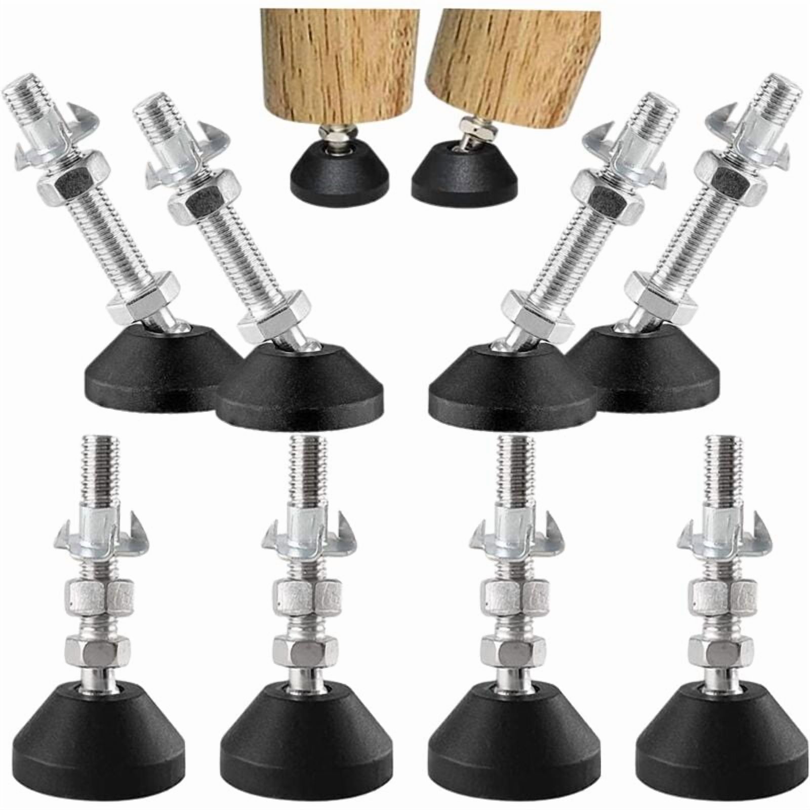 Set of 8 leveling feet M10 x 100 x Ø 40 mm - load capacity 500 kg ...